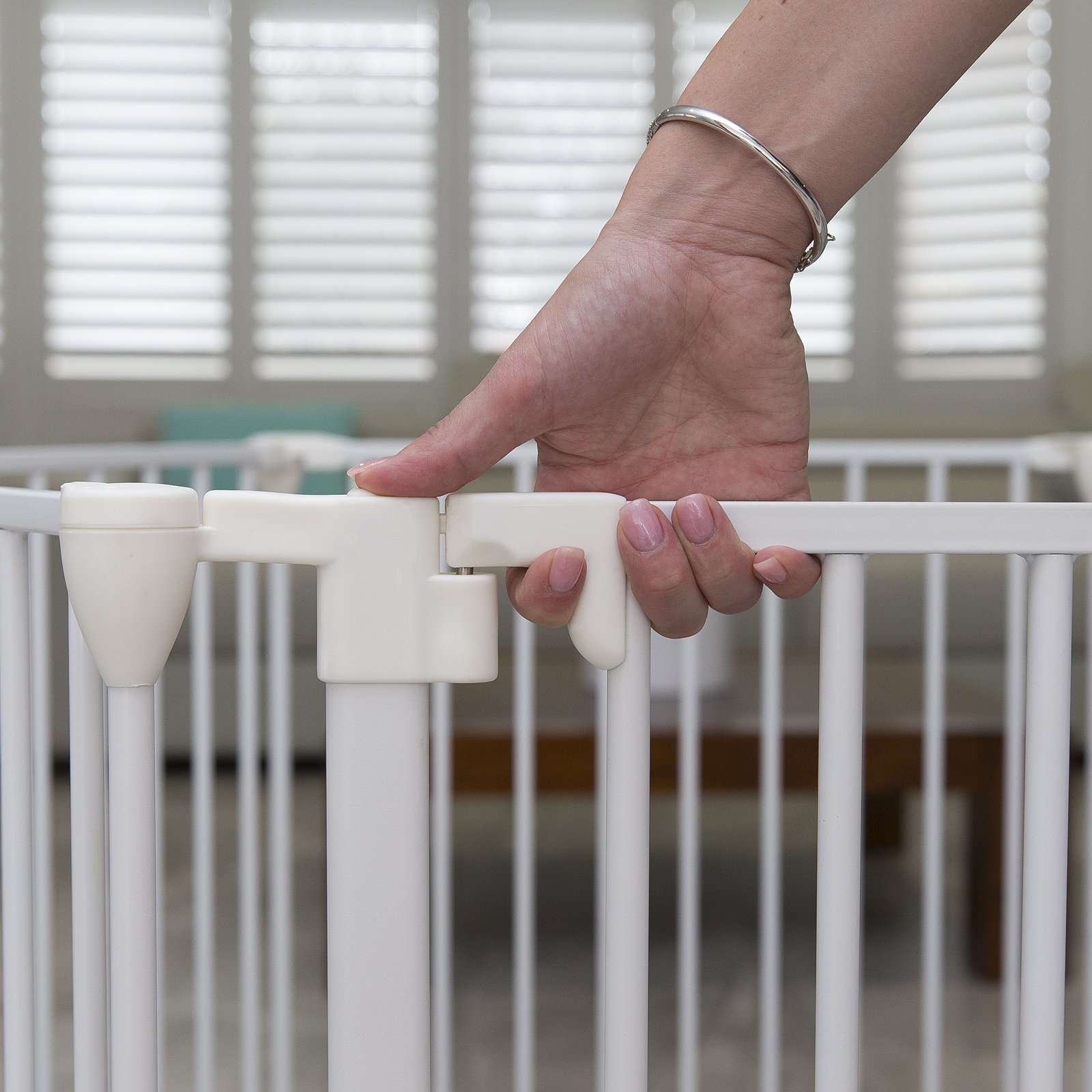 Perma 3-in-1 Playpen, Play Yard & Baby Gate - 6 Panels, White