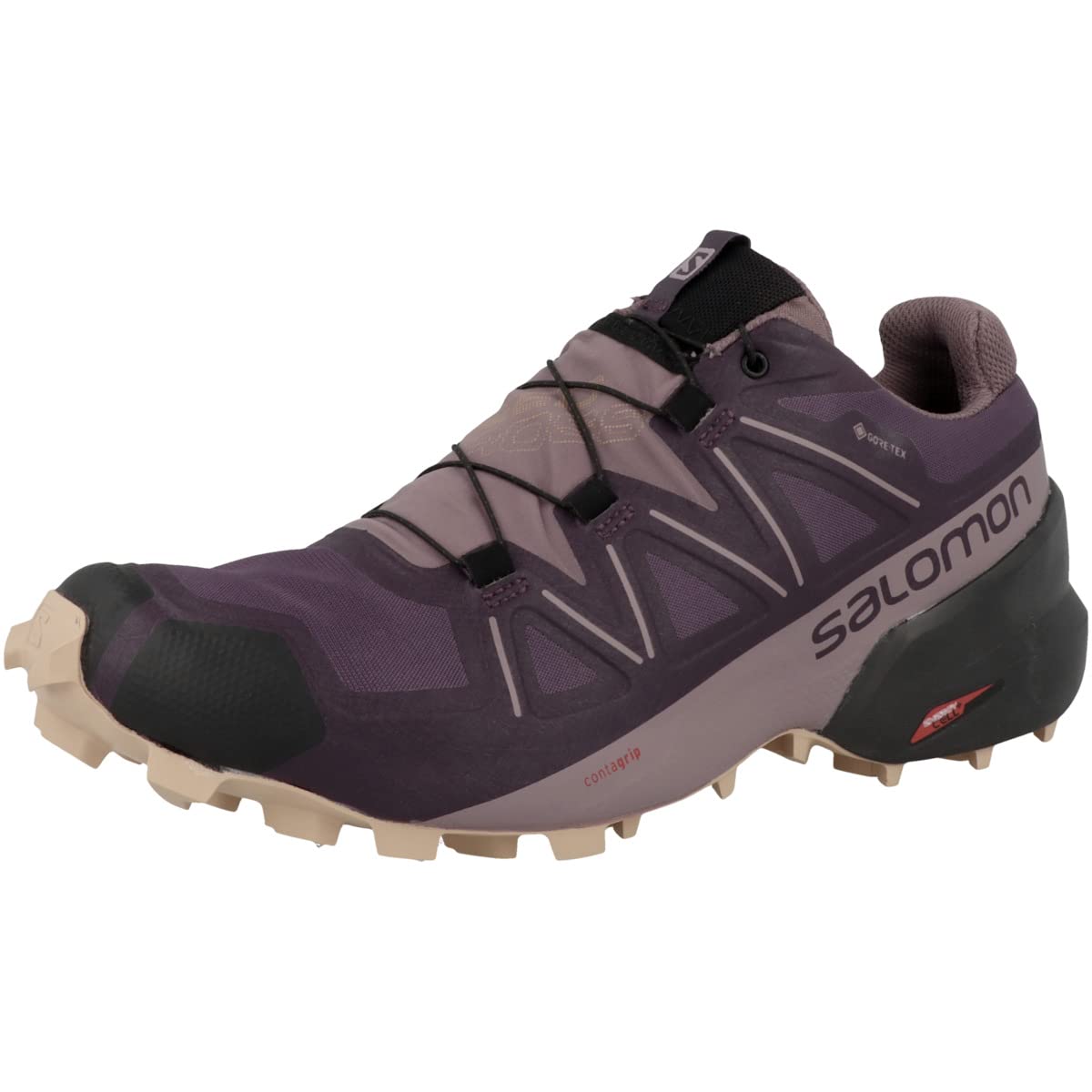 Salomon Speedcross 5 Gore-tex Trail Running Shoes for Women, Sirocco/Mocha Mousse/Mecca Orange, 9