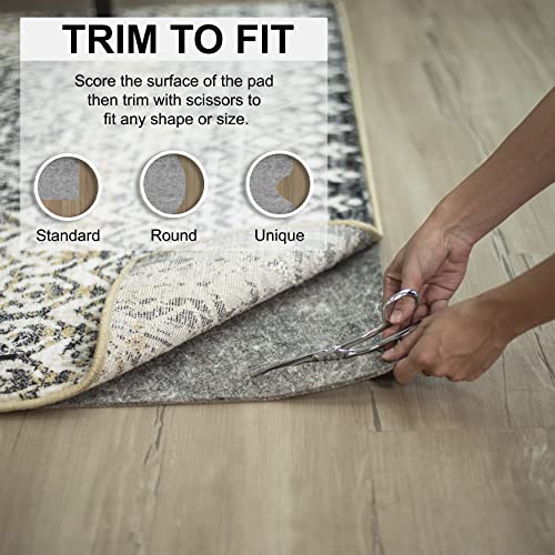 Mohawk Home 8' x 10' Non Slip Rug Pad Gripper 1/2 Thick Dual Surface Felt + Rubber Gripper - Safe for All Floors