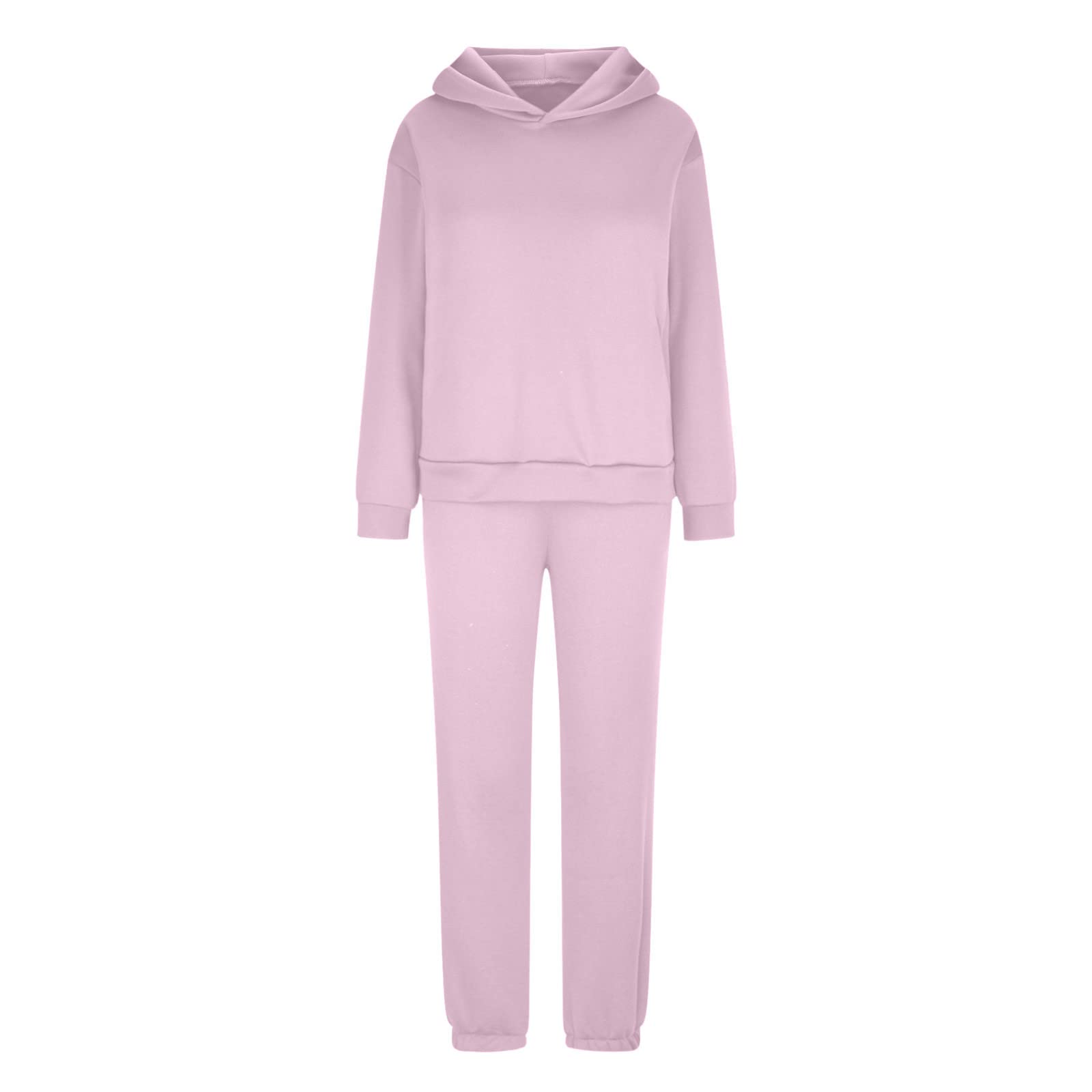 Women's 2 Piece Sweatsuits Sets 2022 Fall Outfit Long Sleeve Hoodie Sweatshirts Pullover Tops And Long Pants Tracksuit