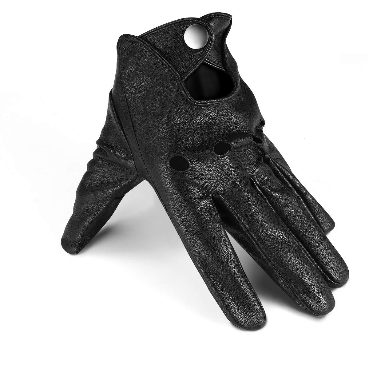 SEABIRR Driving Gloves Thin Black Leather Gloves Men Driving Gloves Touchscreen Outdoor Sports(PU,XL)