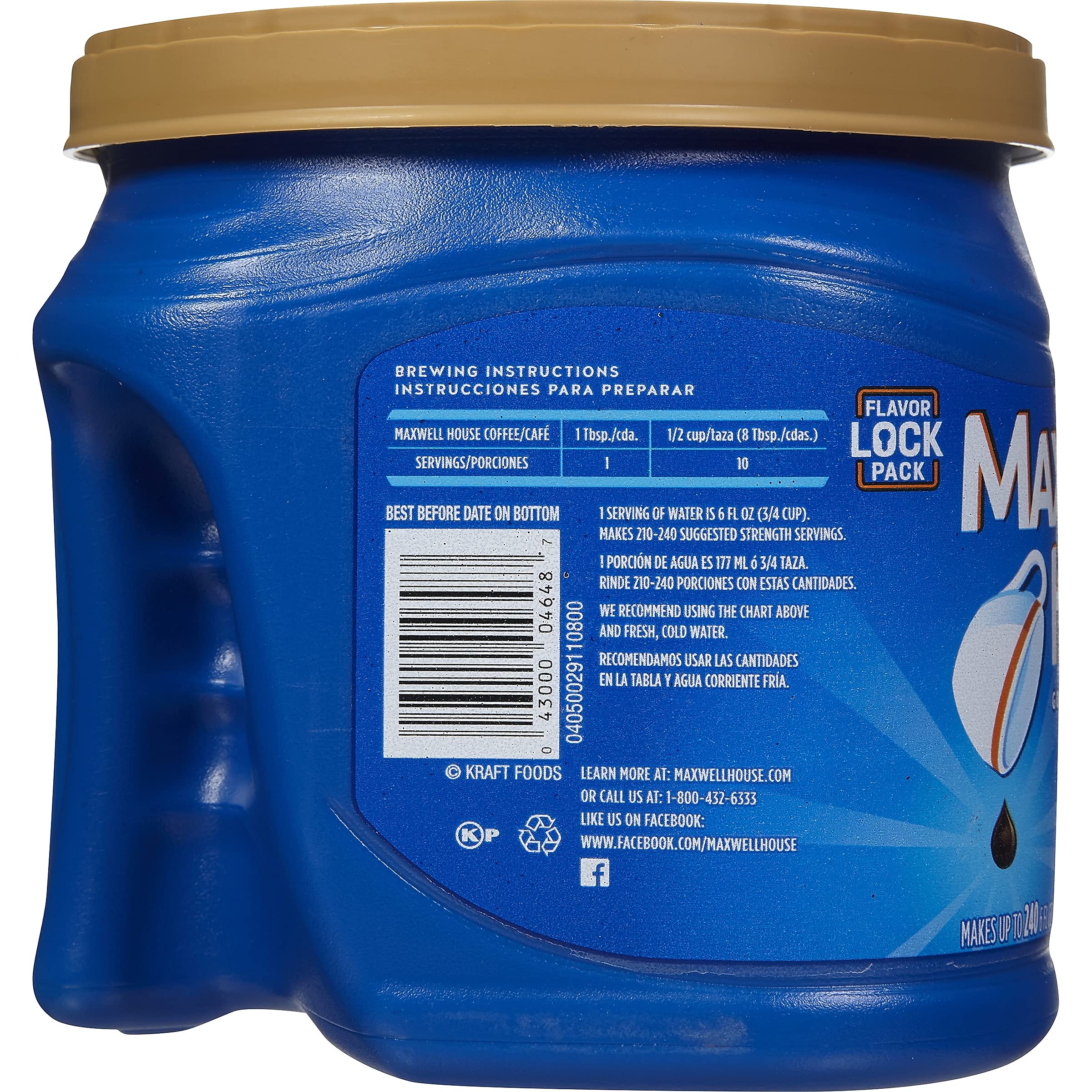 Maxwell House 04648 Original Roast Coffee , Canister, 30.6oz., Medium Roast