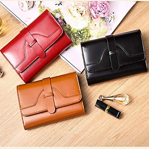 ZCGDP Leather Retro Section Bifold Multi Card Case Wallet with Zipper Pocket Shopping Vacation Credit Card Holder Organizer (Color : White-Patch Five-Pointed star4)