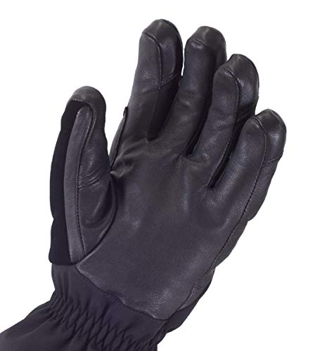SEALSKINZ Unisex Waterproof Extreme Cold Weather Gauntlet Glove, Black, Large