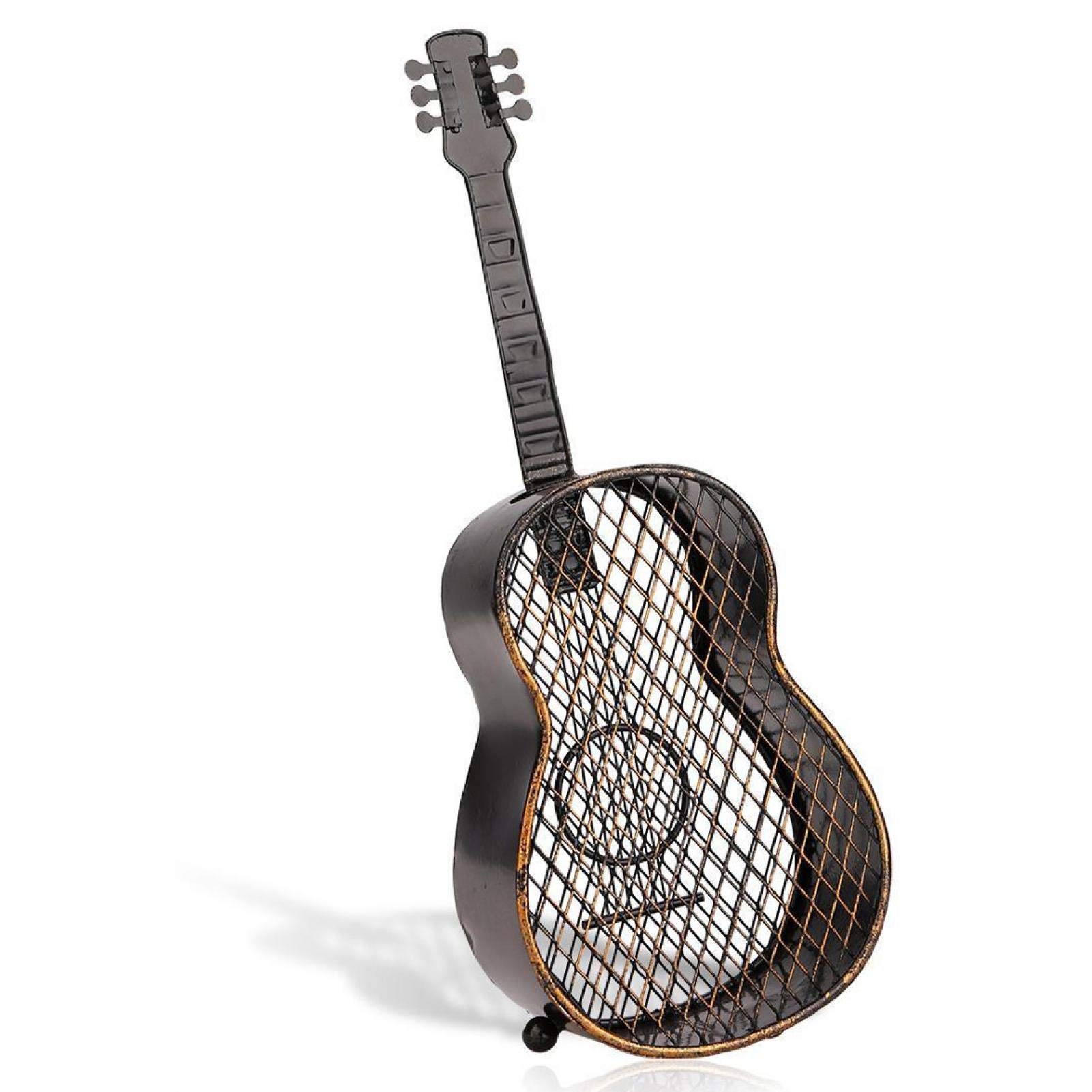 Vintage Metal Guitar Shaped Wine Bottle Stopper Organizer Home Decoration Wine Barrel Cork Holder Wine Stopper