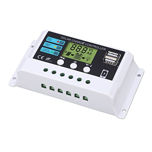 Solar Controller, 12V 24V Self Adaption Overload Protection Solar Regulator Industrial Chip for Industrial (20A)