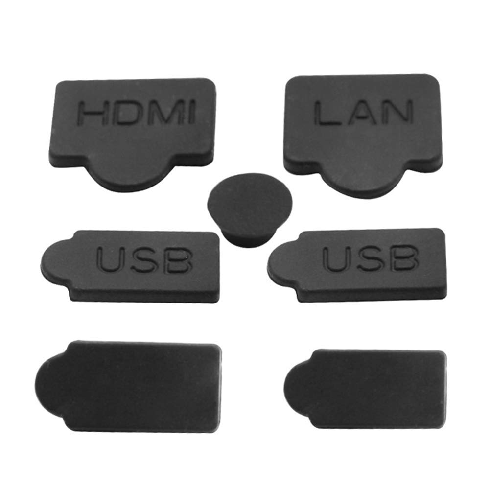 Silicone Dust Plugs for PS5, USB HDMI-compatible Interface Anti-Dust Cap Cover for Playstation 5, 1 Set 7pcs