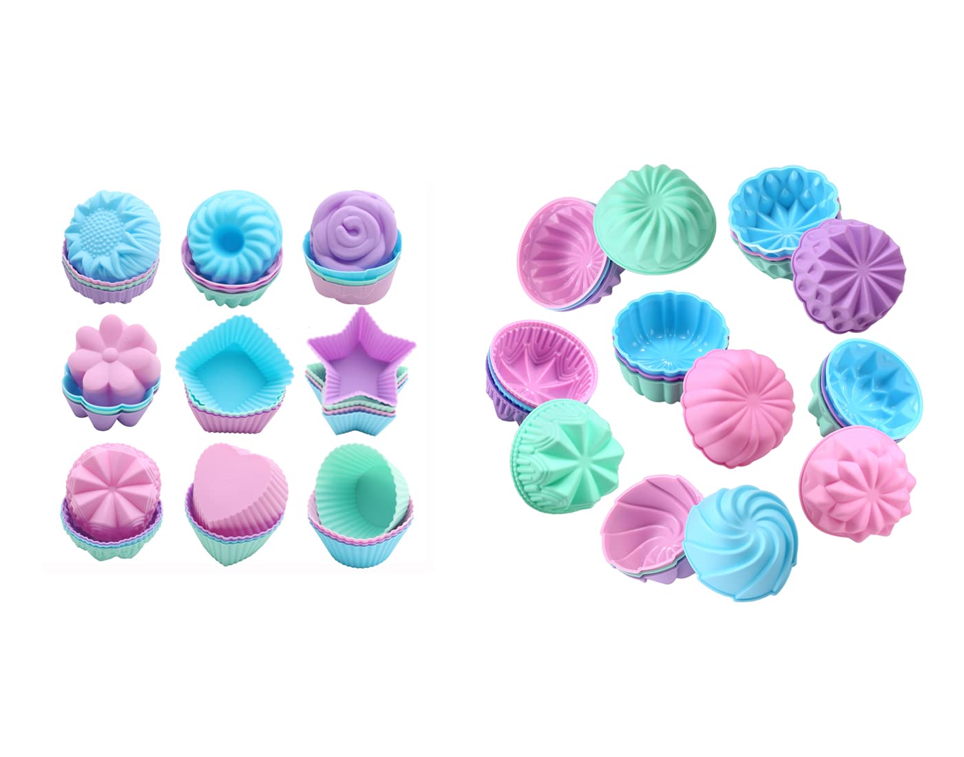 To encounter 60 Pack Silicone Cupcake Baking Cups