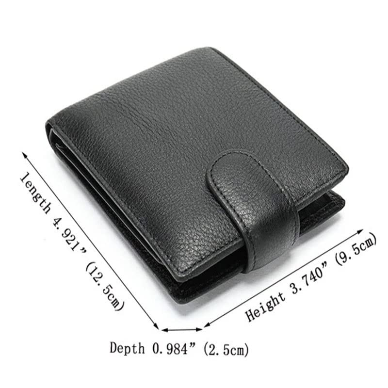 ZCMEB Wallet Men's Small Short Wallet Card Holder Large Capacity Men's Wallet Coin Purse Buckle Wallet