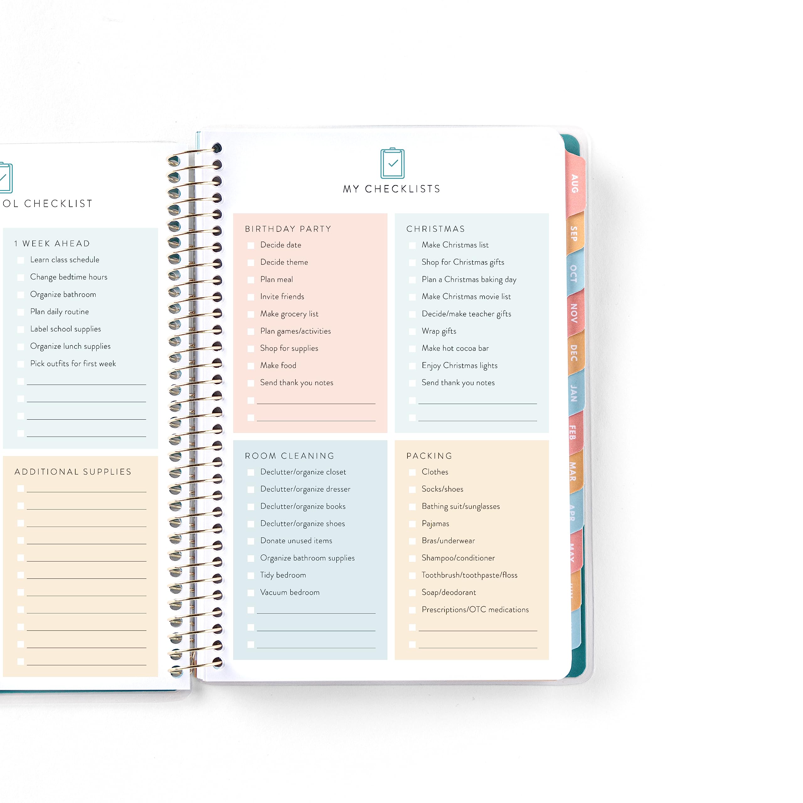 PPP Academic Planner 2023-2024 (Floral) - Student Planner | Weekly & Monthly Checklist | Class Schedule Layout | Budget & Savings Worksheets | Sturdy Coil Binding w/Stickers | Poly Laminated Coverā¦