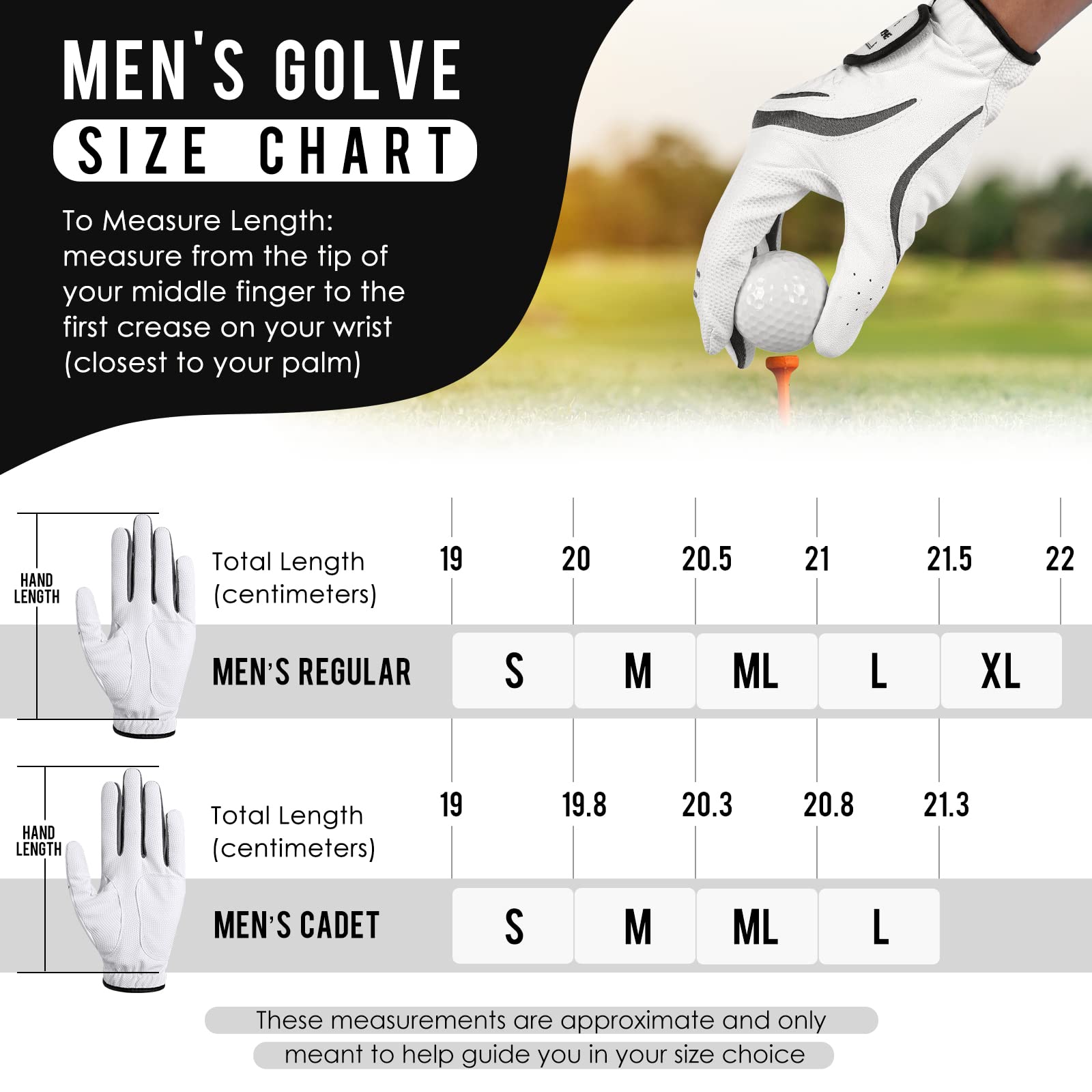 Zdmathe Premium Synthetic Golf Gloves for Men Right Handed Golfer - Mens Golf Glove All Weather Grip Soft Comfortable Leather Golf Gloves, Worn on Left Hand