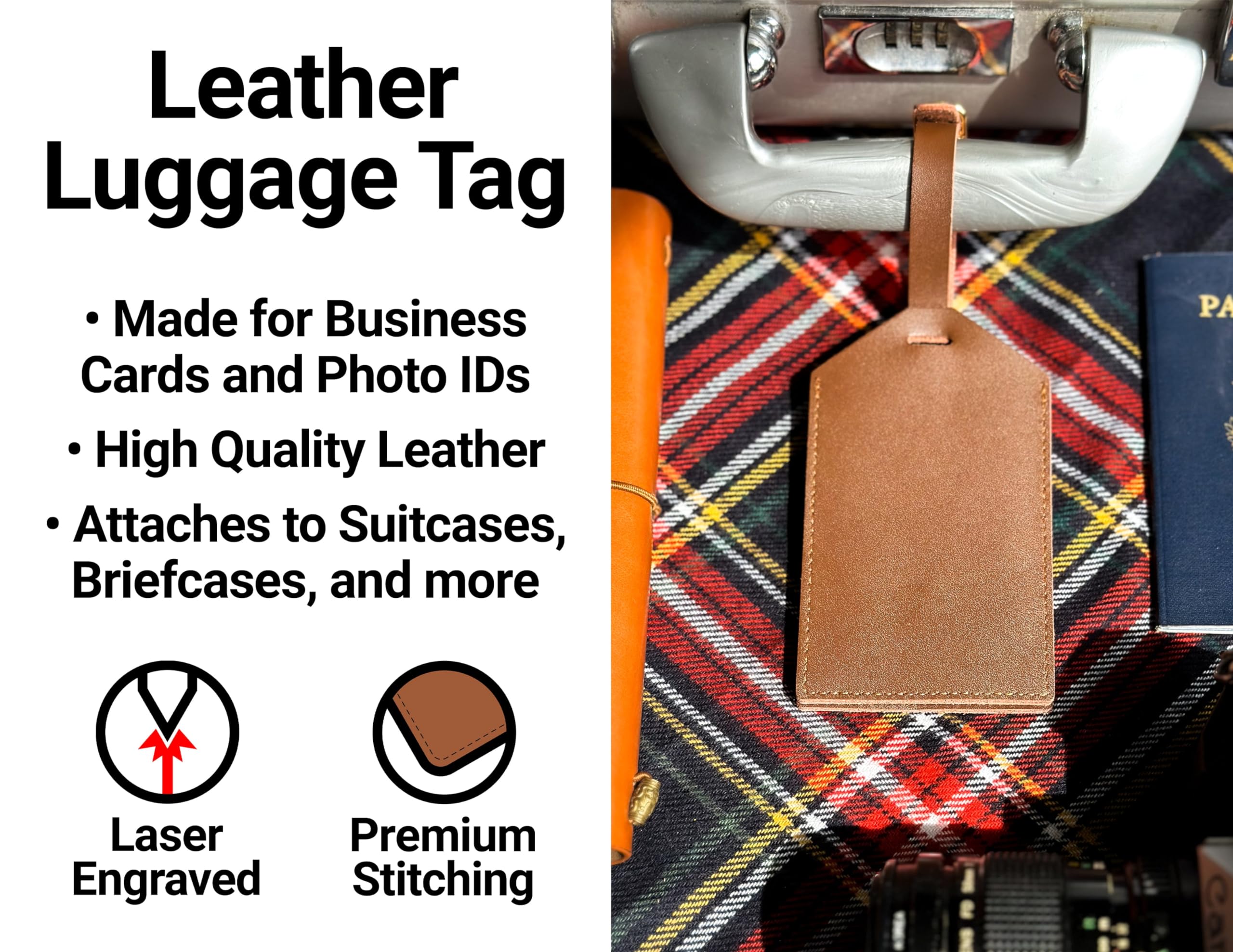 Personalized Customizable Nascar #24 William Byron Leather Luggage Tag Engraved with Custom Name