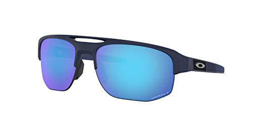 Oakley Men's Oo9424 Mercenary Rectangular Sunglasses, Matte Navy/Prizm Sapphire Iridium Polarized, 70 mm