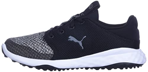 PUMA Golf Men's Grip Fusion Sport Golf Shoe, Puma Black-Quiet Shade, 12 M US