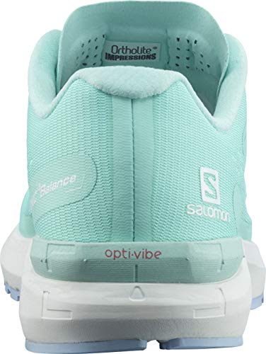 Salomon Sonic 4 Balance Running Shoes for Women, Tanager Turquoise/White/Kentucky Blue, 12