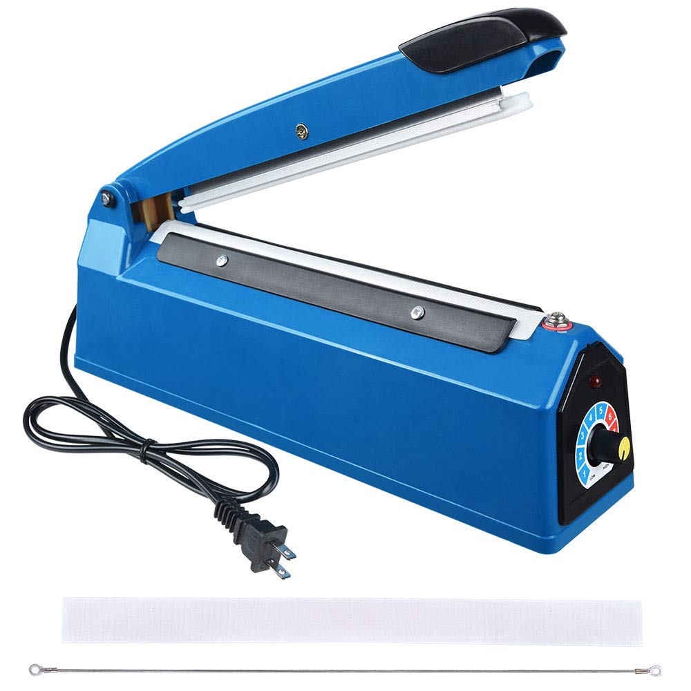 Yescom 8" Impulse Sealer Manual Heat Sealer Plastic Bag Poly Tubing Packaging Machine