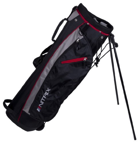 Pinemeadow Golf Men's Nitrix Pro Set Driver, 3 Wood, Hybrid, 6/7-PW Irons, Putter Bag (Right Hand, Graphite/Steel, Regular)