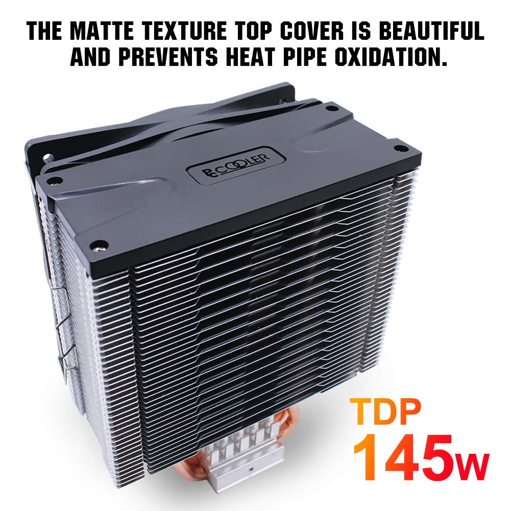 PCCOOLER X4S CPU Cooler, High Performance RGB CPU Air Cooler with Silent 120mm PWM Fan, 145W TDP, 4 Copper Direct Contact Heat Pipes for AMD Ryzen/Intel (AM4 Compatible)