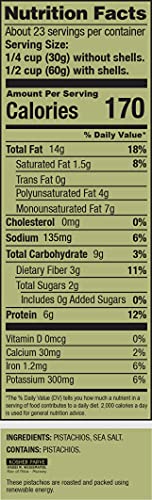 Setton Farms Premium Pistachios, Dry Roasted with Sea Salt, 3lb Bag (48 oz)