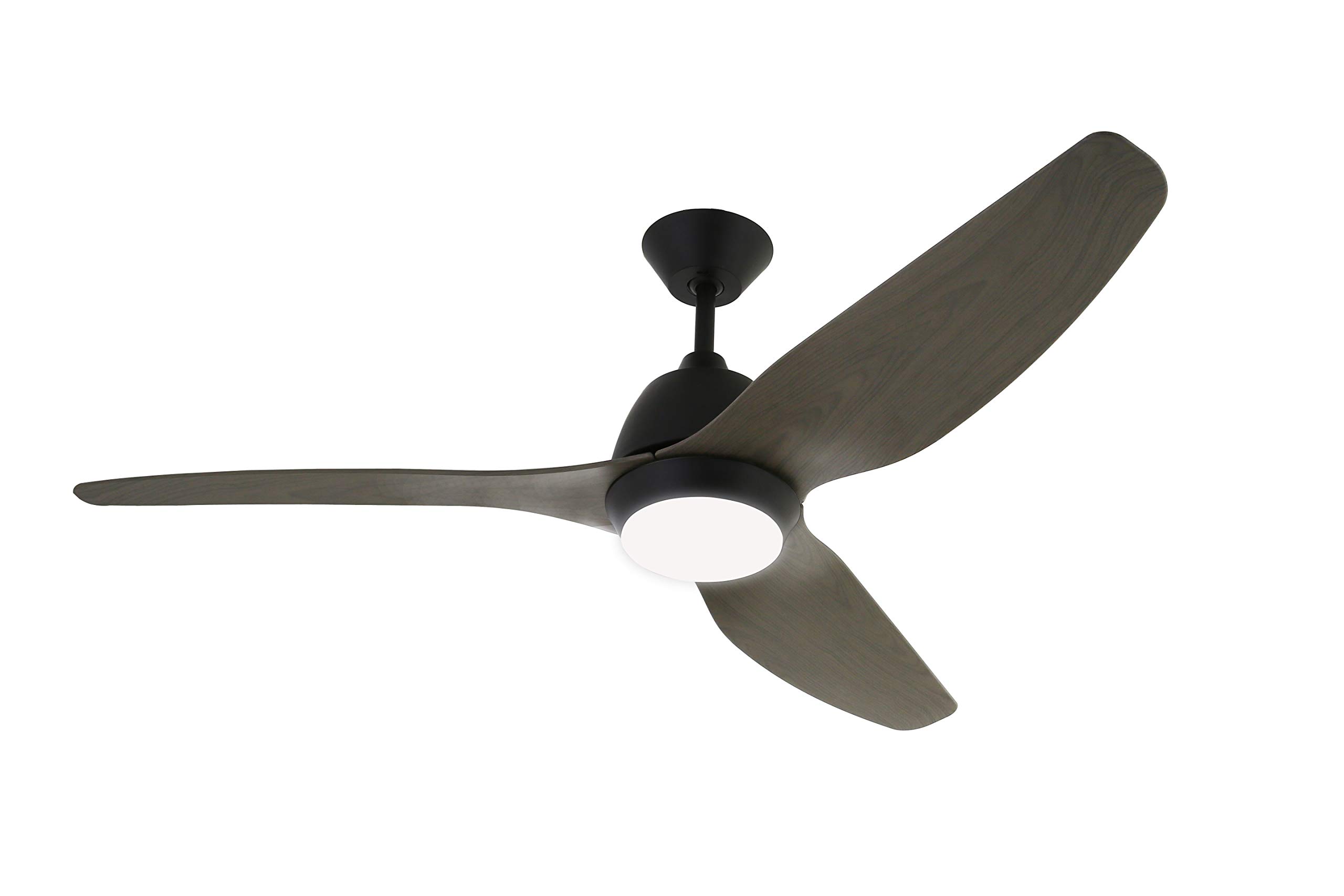 Nocolliny Modern Ceiling Fan 52" with Light, Dimmable LED, Farmhouse Style Propeller 3-Blade with Reversible Motor, Remote Control
