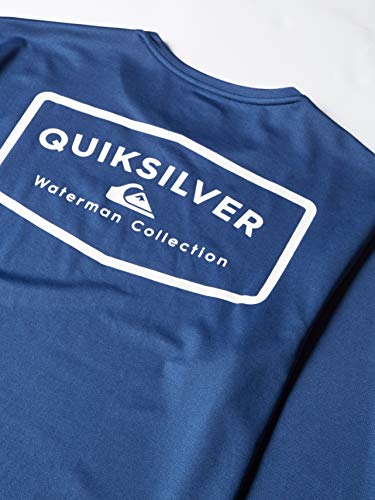 Quiksilver Waterman Men's Standard Gut Check Long Sleeve Rashguard UPF 50+, Estate Blue, M