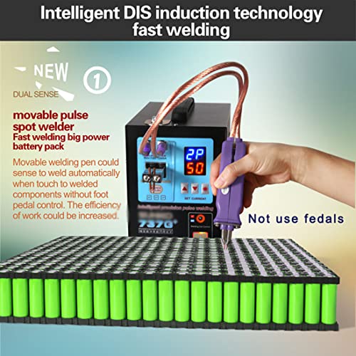 ZWJABYY Battery Spot Welder 737G+,Intelligent Pulse Spot Welder,with Battery Spot Welding Pen and LED,DIS Induction Hand-Held Dual-Function Battery Spot Welding Machine,for 18650 Battery Pack