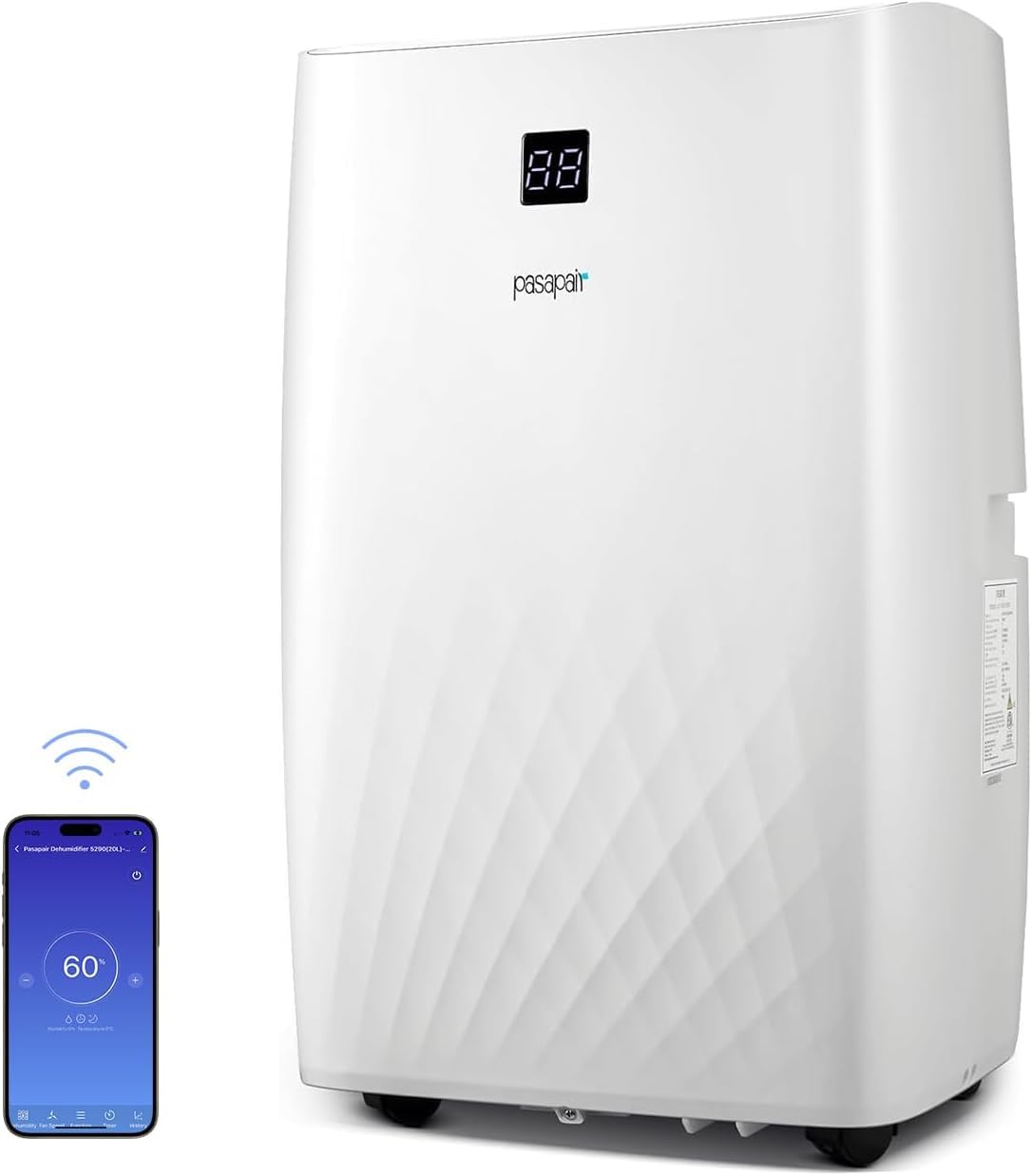 Voice-Enabled Portable Air Conditioner – Pasapair 14000 BTU Portable AC for Room with APP - 4-in1 AC Unit with Auto Swing & Window Kit included