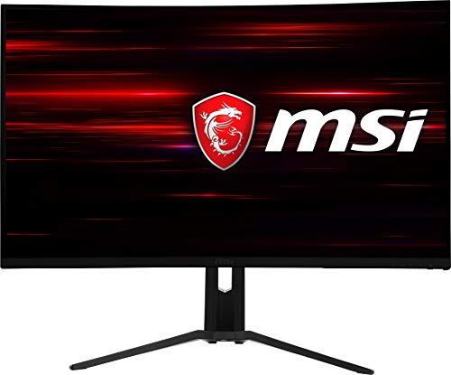 MSI 32" Full HD RGB LED Non-Glare Super Narrow Bezel 1ms 2560 x 1440 144Hz Refresh Rate Free Sync Height Adjustable Curved Gaming Monitor (Optix MAG321CQR),Black