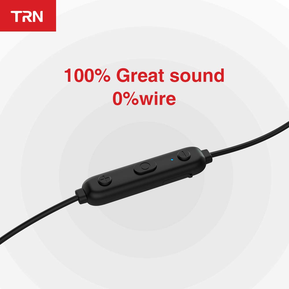 okcsc Wireless Headphone Cable, BT3S Wireless Earbuds Cable 0.75mm 2pin Supporting Apt-x & AAC,20 Hours Playback Earphone Connector for KZ AS10 zst;TRN v80 x6 IM2(0.75mm Jack)