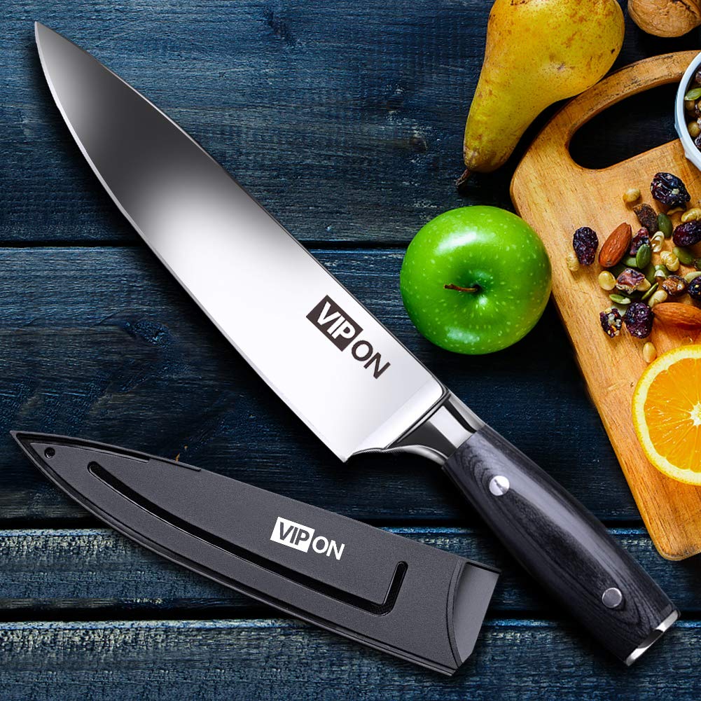 Soufull 8-inch Professional Japanese Chef Knife - High Carbon Stainless Steel Blade, Ultra-Sharp Edge, Ergonomic Handle - Perfect for Kitchen and Culinary Enthusiasts