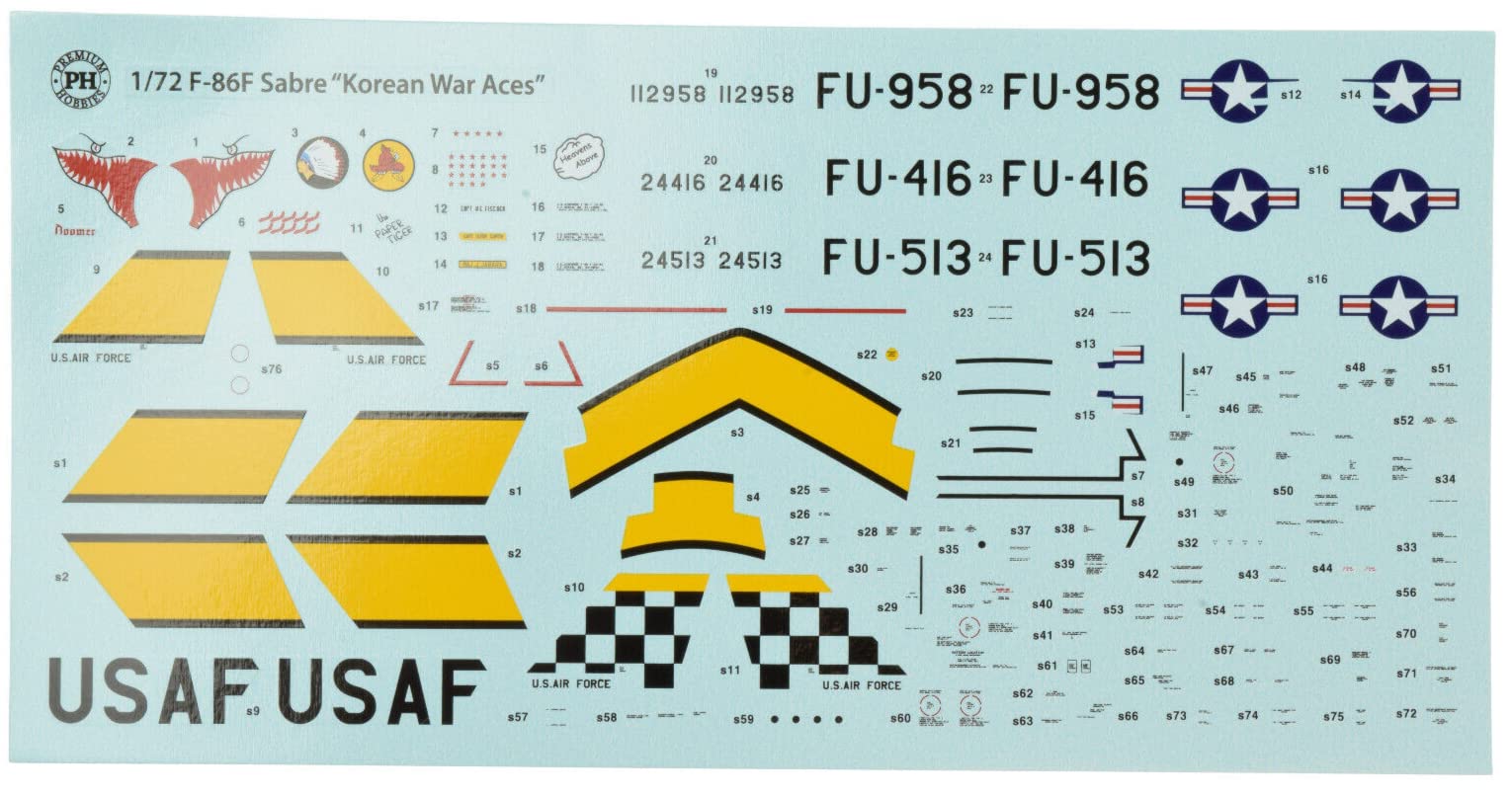 Premium Hobbies F-86F Korean War Ace 1:72 Plastic Model Airplane Kit 140V