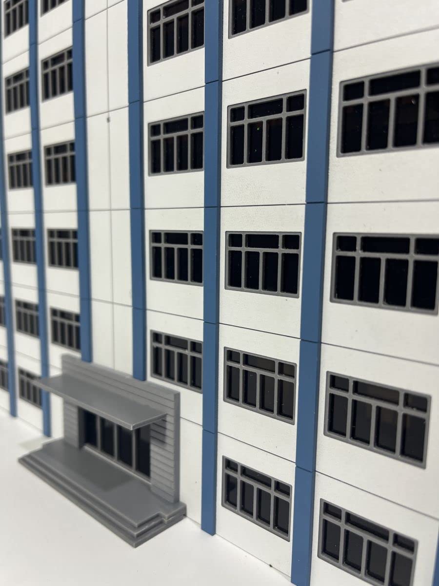 N Scale Railway Train Scene Hospital Model with Annex