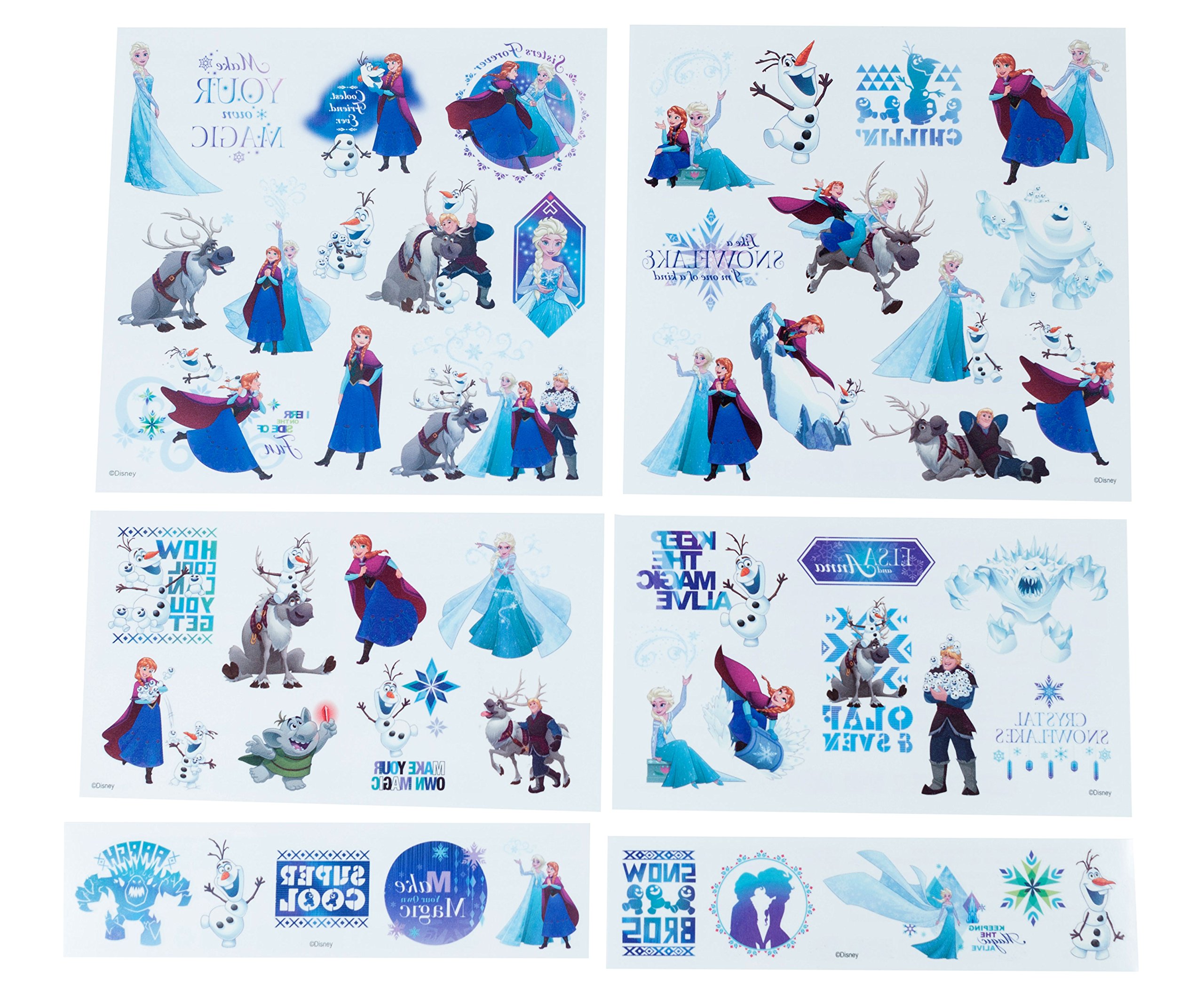 Savvi Disney Temporary Tattoos, Set of 50, Disney Frozen