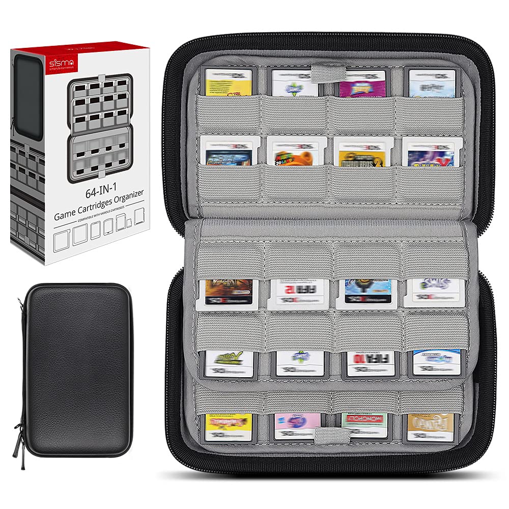 sisma DS 3DS Switch Game Case Compatible with Nintendo Cartridges Fits 40 Switch & 32 DS Games, Game Card Holders Storage Case