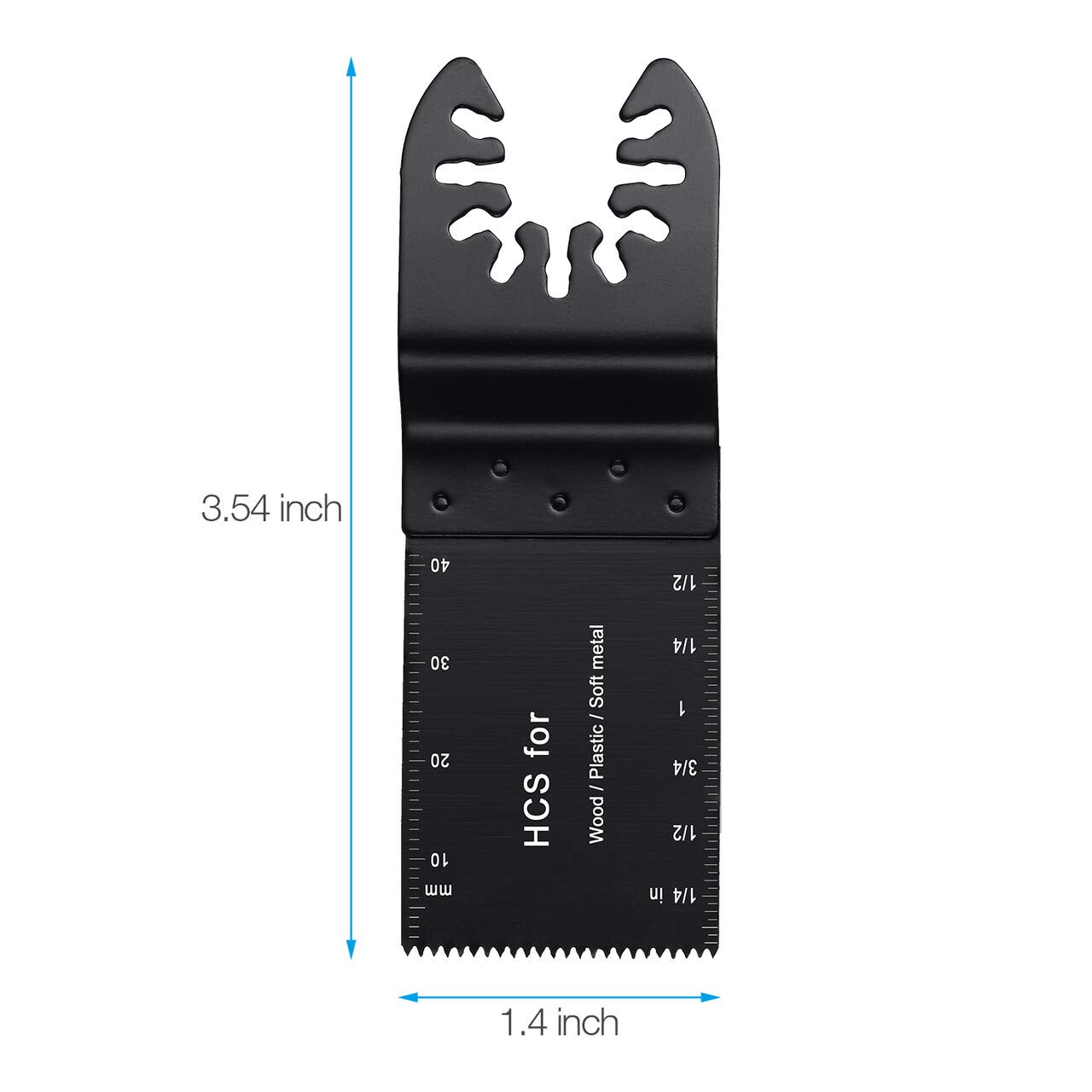 Powerextra 25 Wood Oscillating Multitool Quick Release Saw Blades Compatible with Fein Multimaster Porter Cable Black & Decker Bosch Craftsman Ridgid Ryobi Makita Milwaukee Dewalt Rockwell