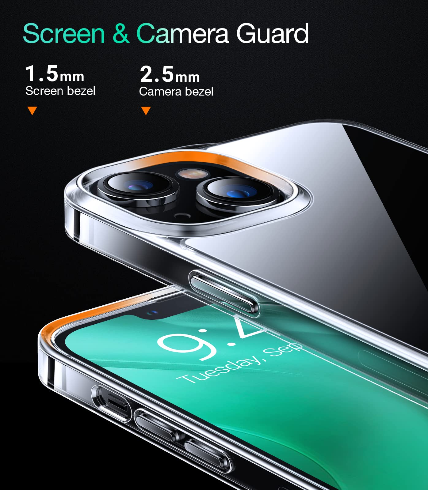 TORRAS MoonClimber for iPhone 13 Pro Max Case, [3 Stand Ways][Non-Yellowing & Military Grade Shockproof] Protective Slim Hard Clear Phone Case with Stand 6.7'' 2021, Crystal Clear