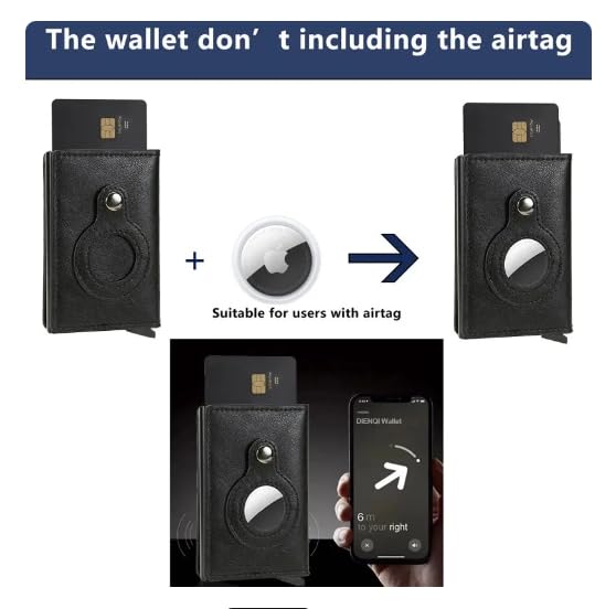 Smart Card Clip Wallet with Durable One-Press, Quick-Access Card Holders, Integrates Cutting Edge Tracking & RFID Blocking Technology