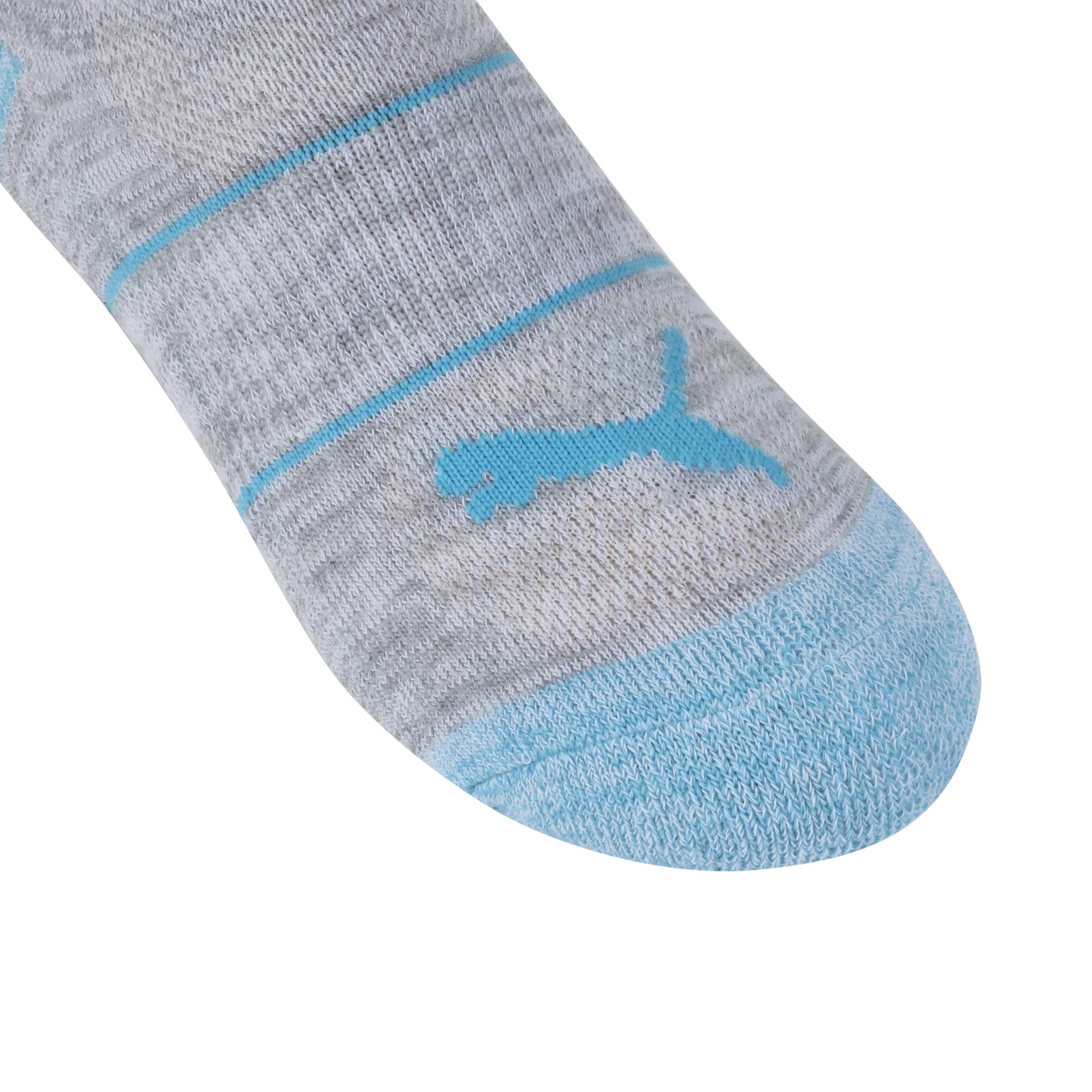 PUMA unisex child 8 Pack Low Cut Socks, White/Green, 7-8.5 US