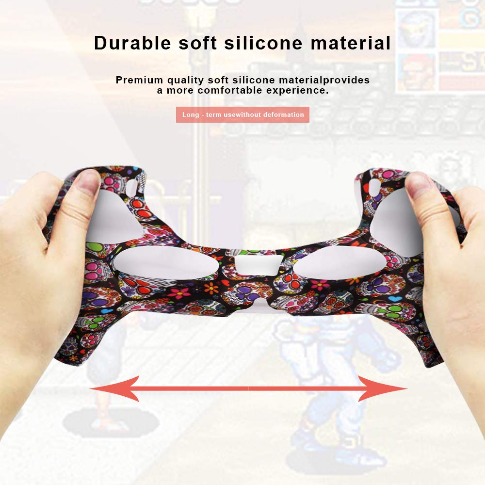 PS5 Controller Grip, Non Slip Comfort Silicone Skin Cover Protector Case for Sony PS5 Controller with 8 Joysticks Caps,Shock-Absorption Anti-Scratch Case Compatible (4 Pack)
