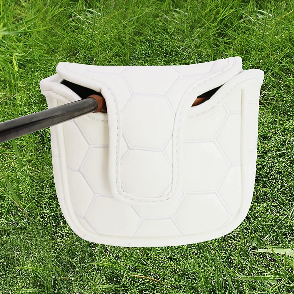 PINMEI Golf Mallet Putter Head Cover Mallet Headcovers Magnetic Club Cover Perfect for Scotty Cameron Odyssey Taylormade Ping (4.7×6 inches)