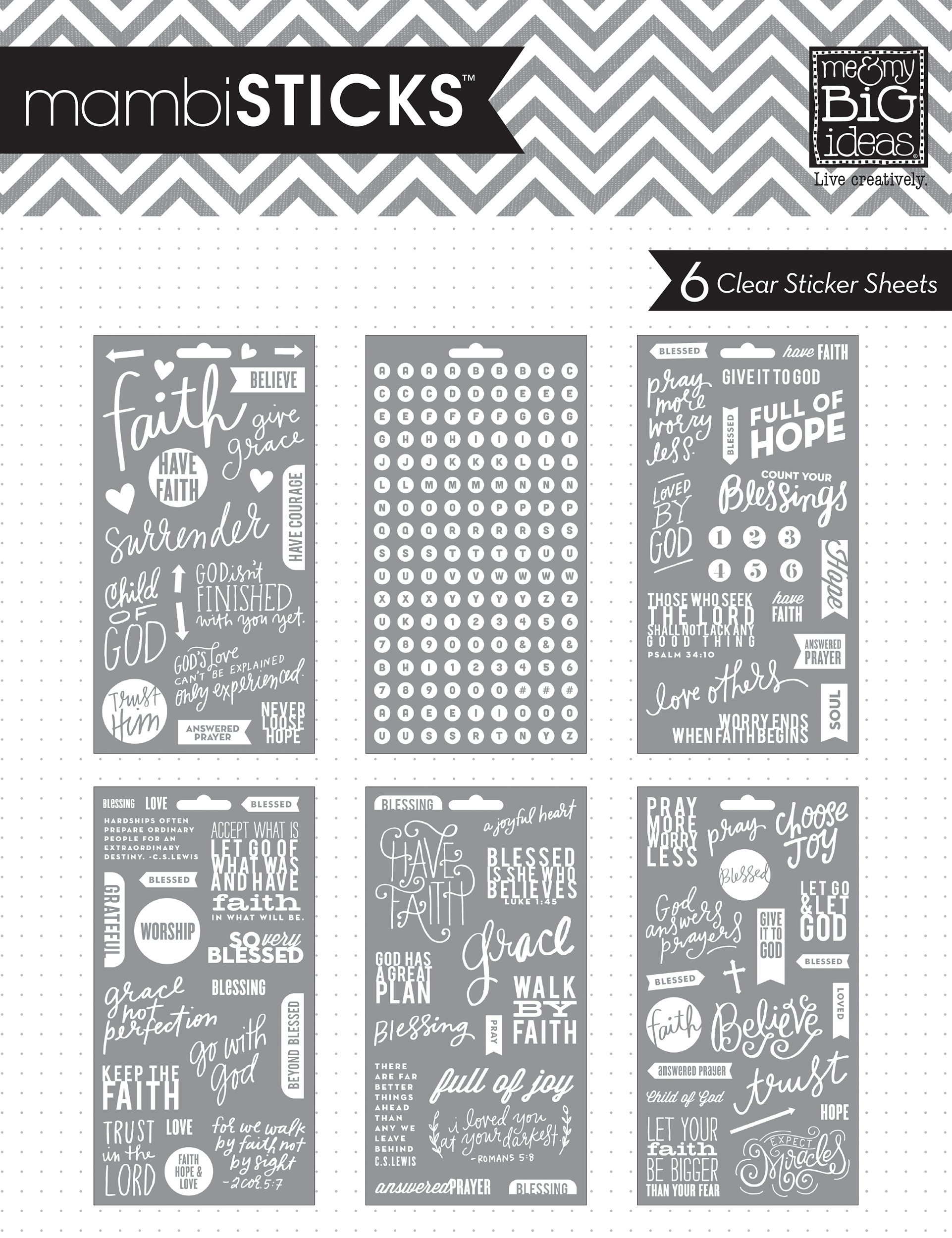 me & my BIG ideas Pocket Pages Stickers, Faith