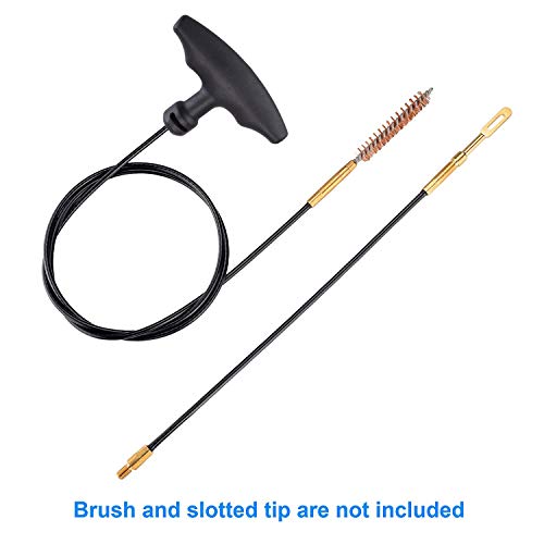 Raiseek Flexible Threaded Bore Cleaning Coated Cable Set 8", 33" for Pistol Rifle in Zippered Pouch