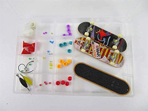 Nuoyi DIY Fingerboard Toy with Nuts Trucks Tool Kit Basic Bearing Wheels Obstacles All Packaged in Plastic Box
