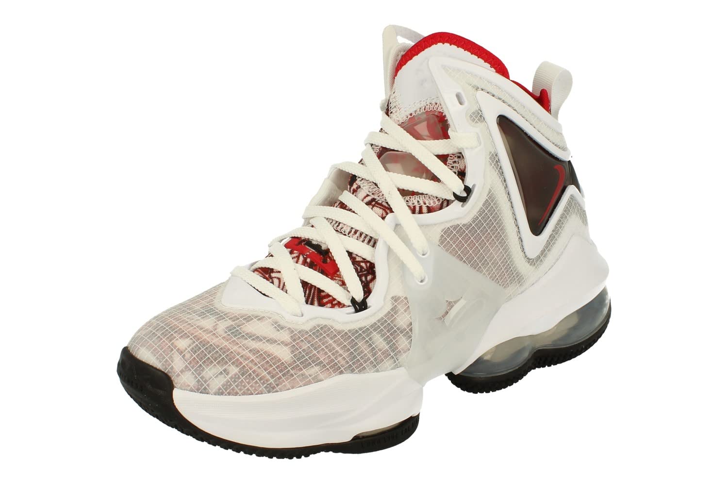 Nike Lebron XIX GS Basketball Trainers DD0418 Sneakers Shoes (UK 4.5 us 5Y EU 37.5, White University red Black 101)