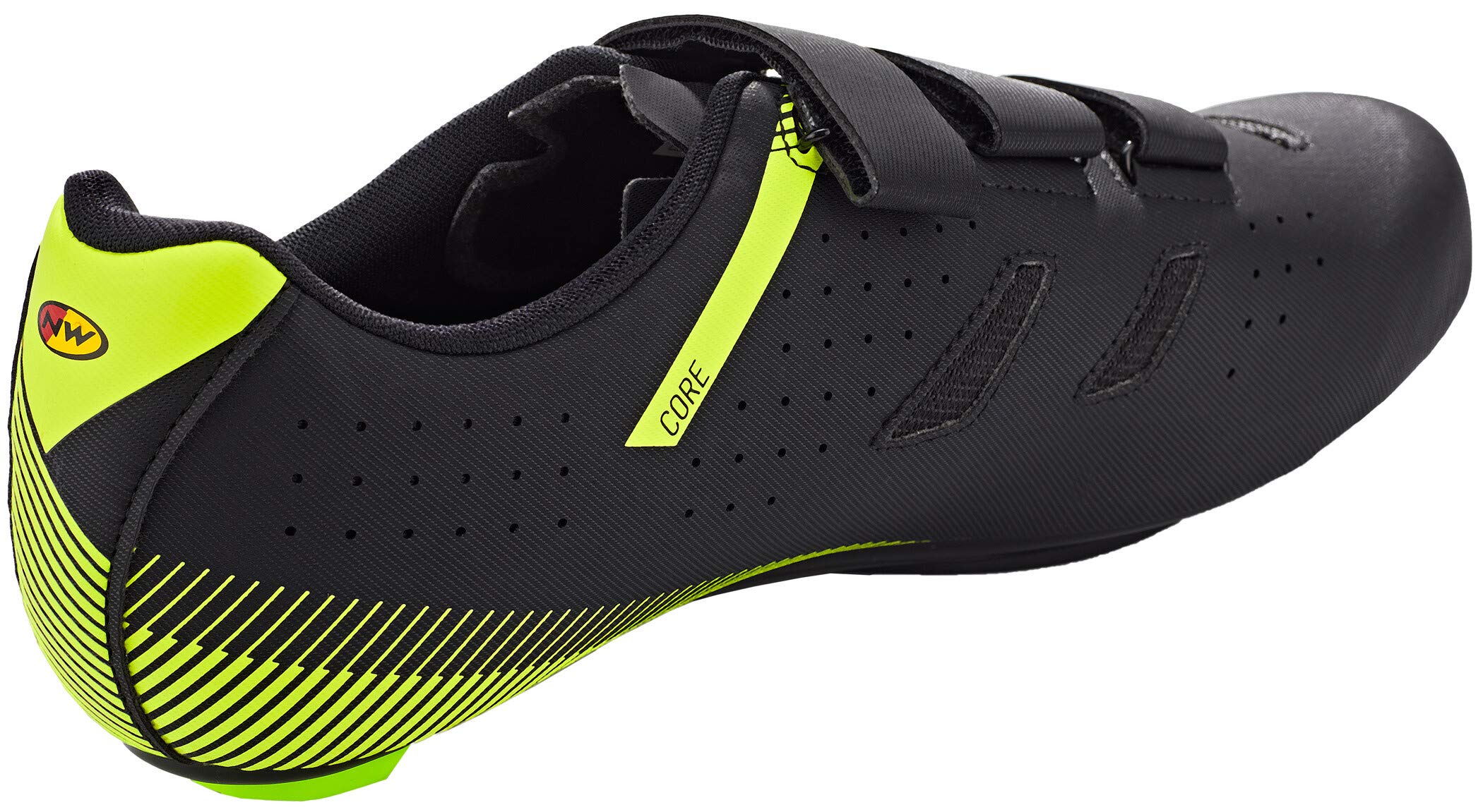 NORTHWADE Men's Cycling Shoes, Black Yellow, US 7.5
