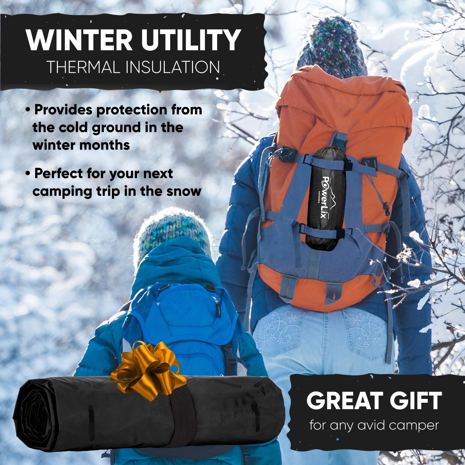POWERLIX Ultralight Sleeping Pad for Camping, Self-Inflatable, Waterproof, Compact, 77.2 x 22.8 x 2.1 in