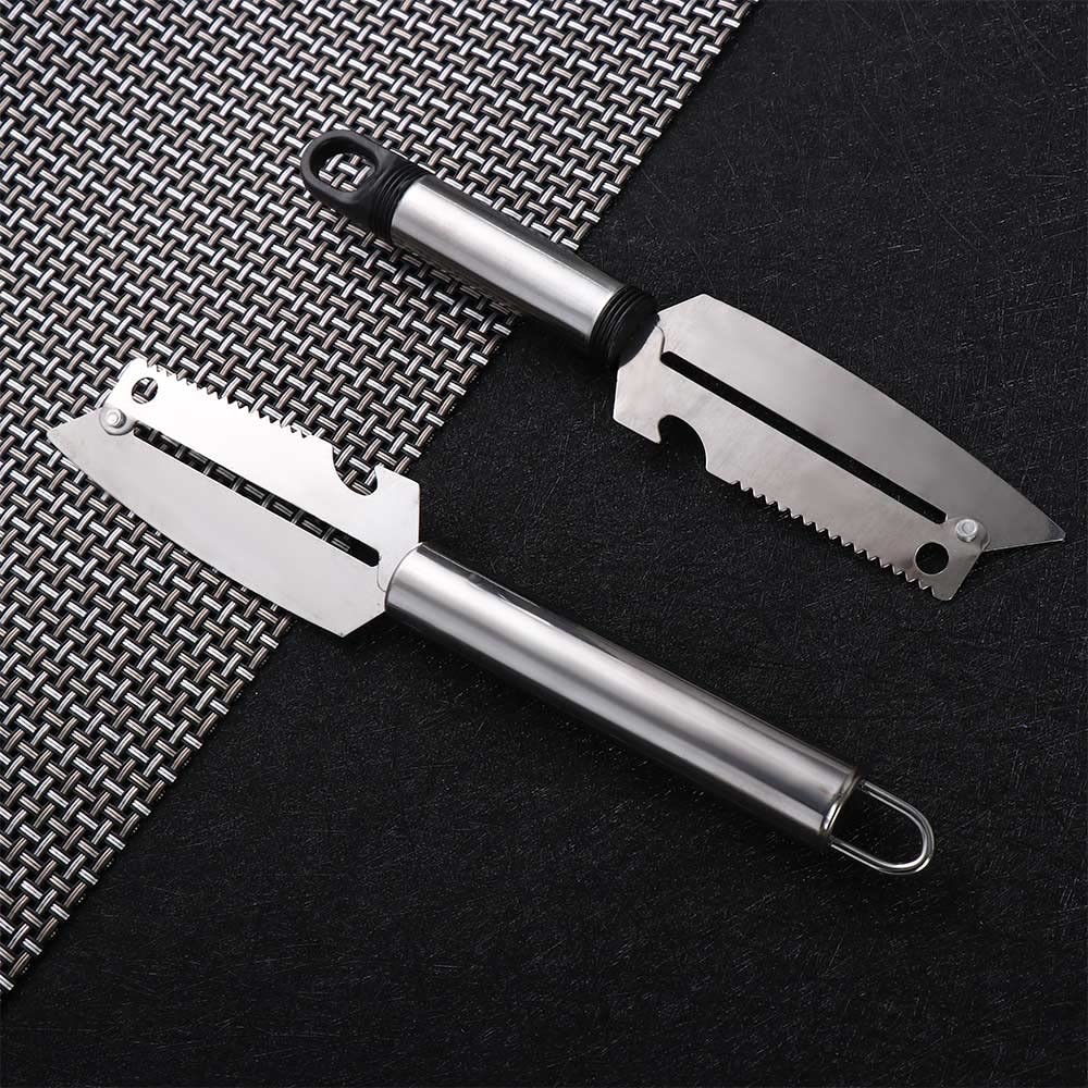 Multi-Functional Scrape Fish Scales Planer Vegetable Peeling Knife Potato Carrots Peeler Fruit Cutter Home Kitchen Bar Tool(A)