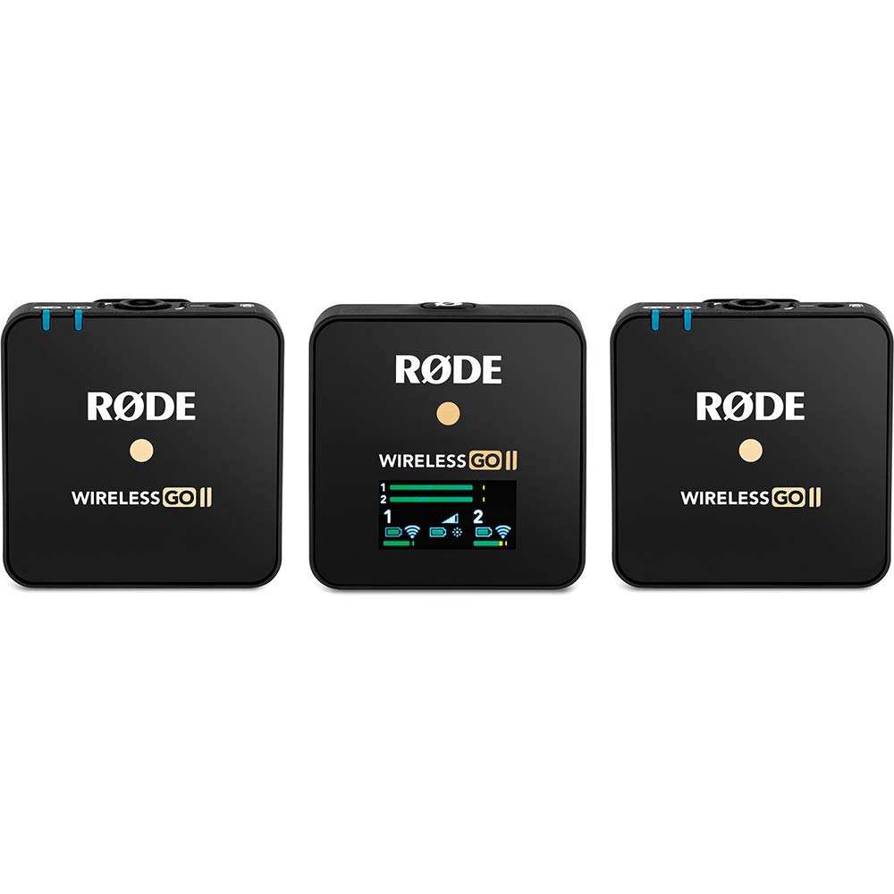 Rode Wireless GO II 2-Person Compact Wireless Mic System/Recorder Bundle with 2X Omnidirectional Lavalier Microphone