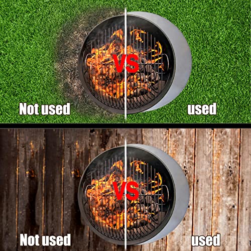 Yurulitdor Round Fire Pit Mat, 36inch Fireproof Mat for Under Fire Pit, Fire Resistant Pad for Outdoor BBQ, Patio, Deck, Grass, Lawn (36inch)