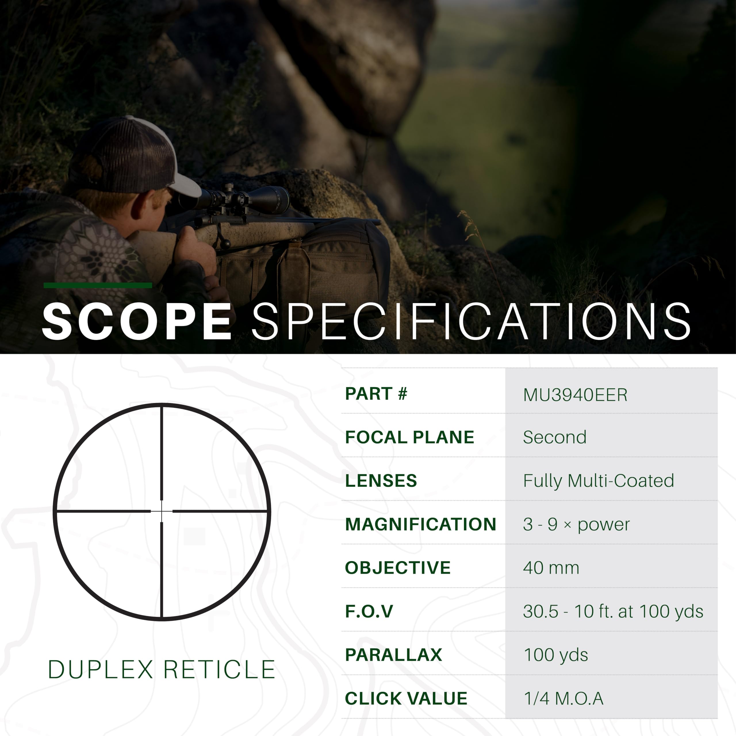 Mueller 3-9×40 Hybrid Scope